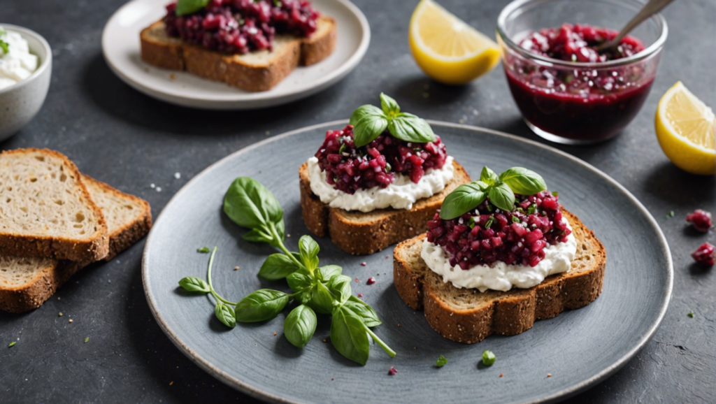 Easy Recipe: Rye Toast with Beetroot and Ricotta Tartare