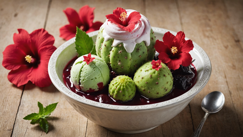 Descubre la exótica receta de helado de cactus y flores de jamaica: el ...