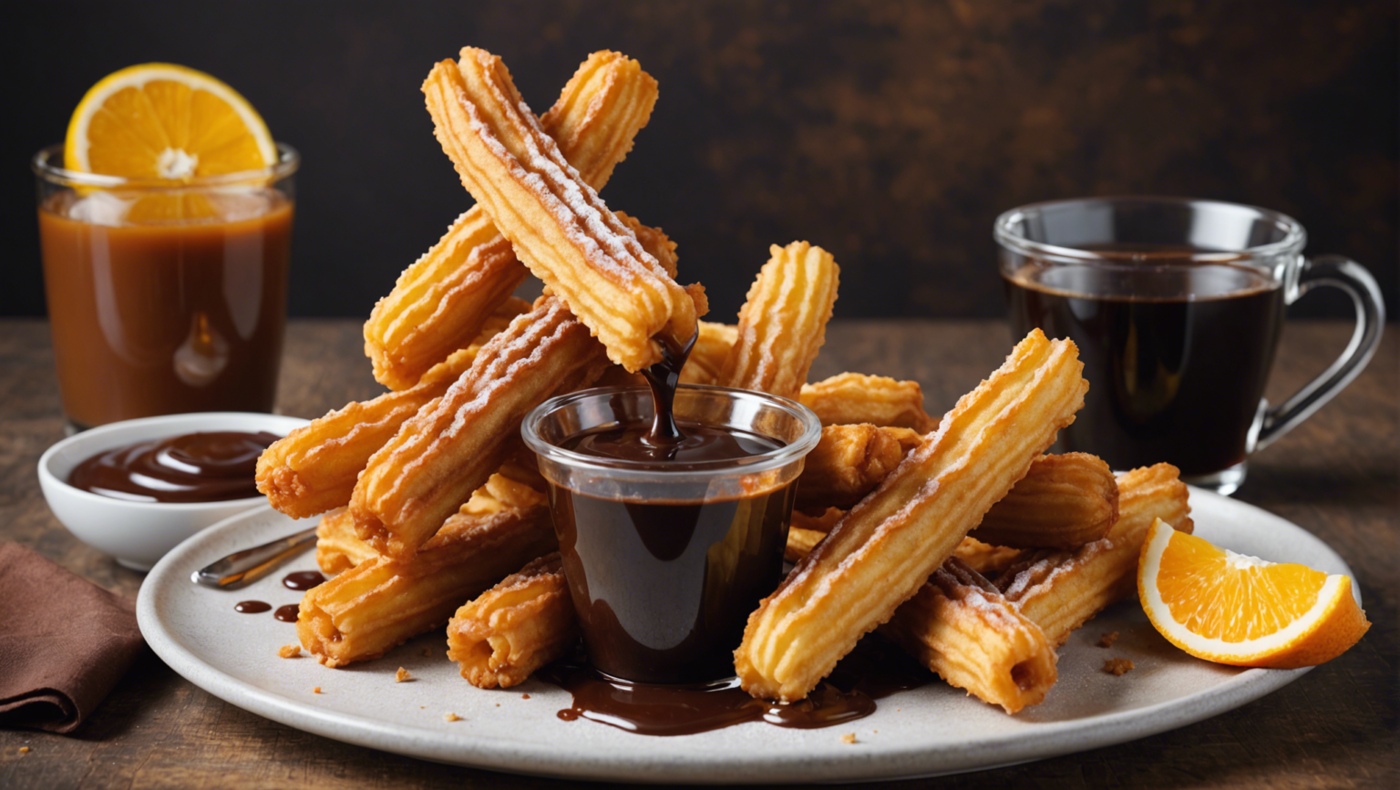 Churros à l'orange et sauce chocolat épicé : une explosion de saveurs ...